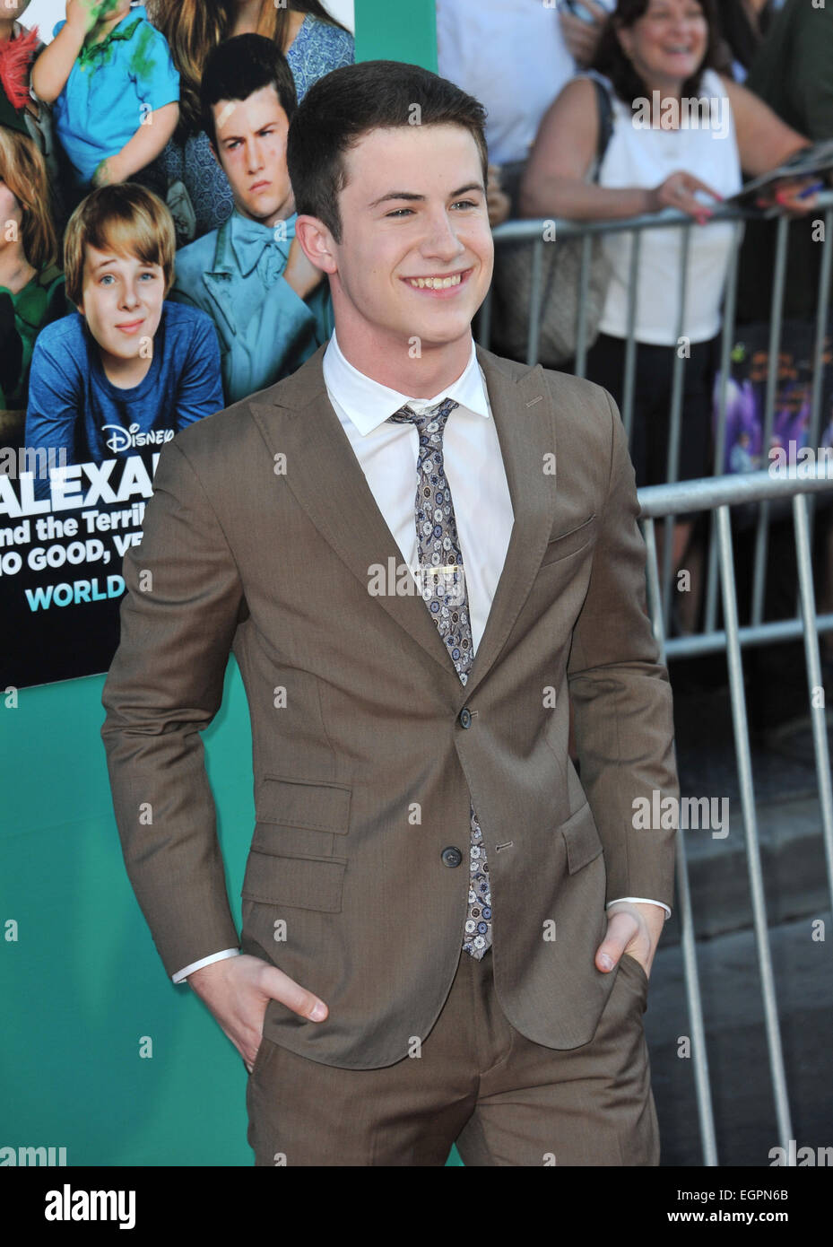 LOS ANGELES, CA - OCTOBER 6, 2014: Dylan Minnette at the world premiere ...