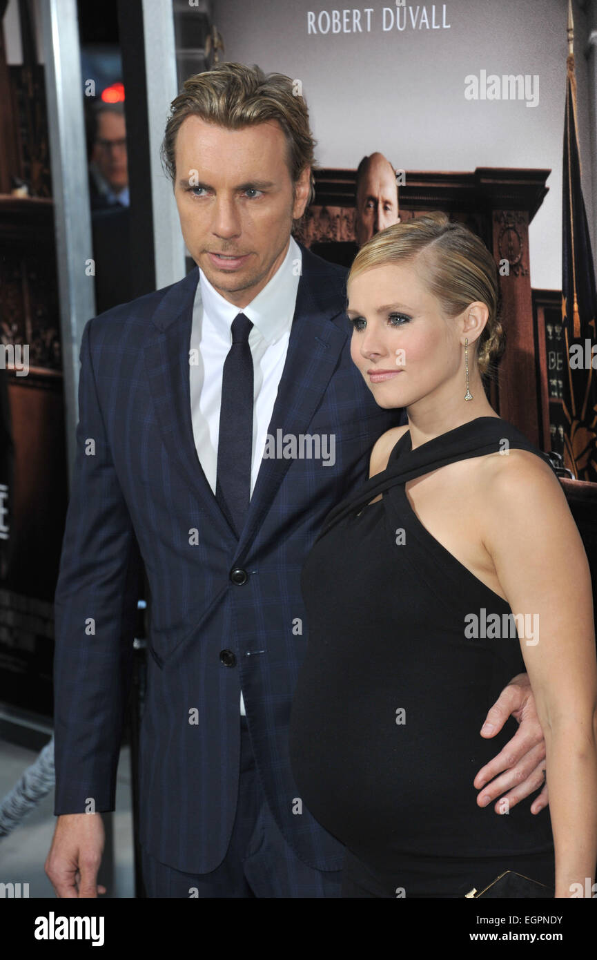 LOS ANGELES, CA - OCTOBER 1, 2014: Dax Shepard & wife Kristen Bell at ...
