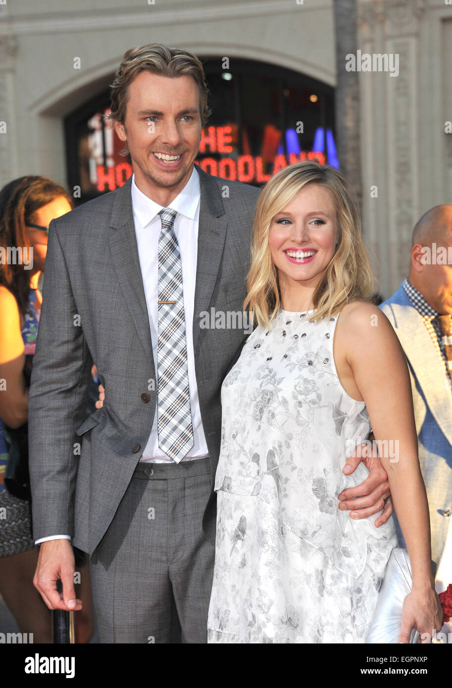LOS ANGELES, CA - SEPTEMBER 15, 2014: Dax Shepard & wife Kristen Bell at the Los Angeles ...