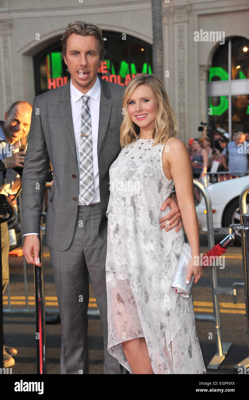 LOS ANGELES, CA - SEPTEMBER 15, 2014: Dax Shepard & wife Kristen Bell at the Los Angeles ...