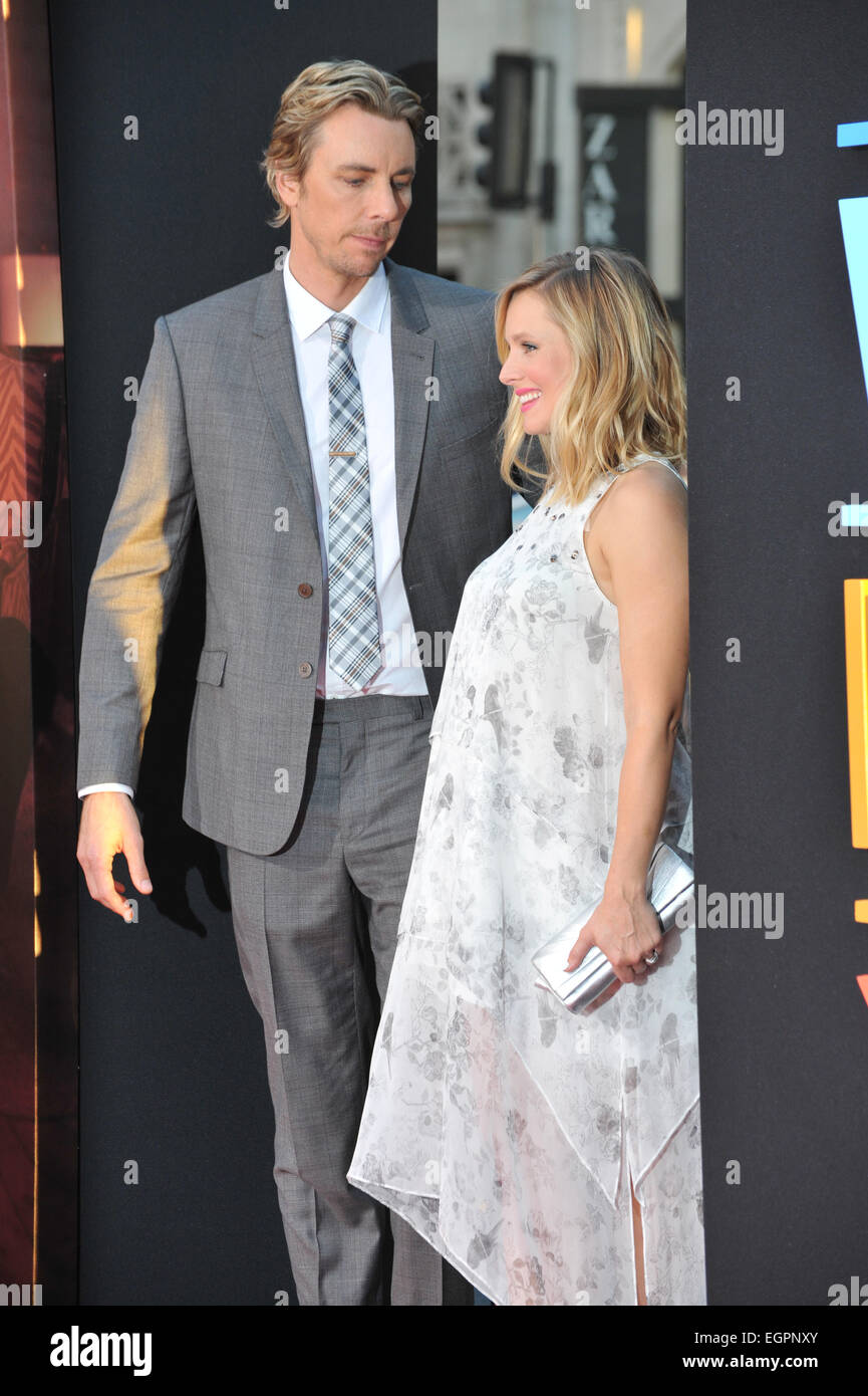 LOS ANGELES, CA - SEPTEMBER 15, 2014: Dax Shepard & wife Kristen Bell ...