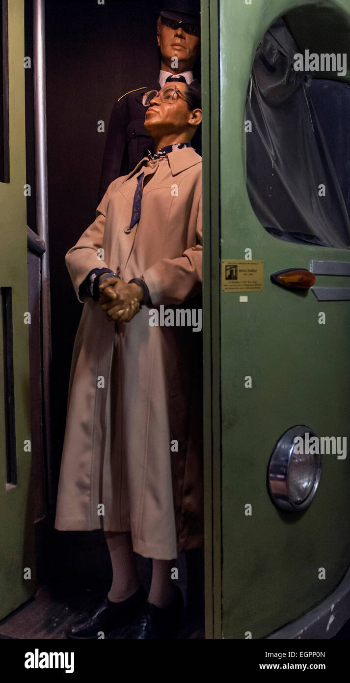 Baltimore, Maryland, USA. 28th Feb, 2015. A wax figure of Rosa Parks is ...