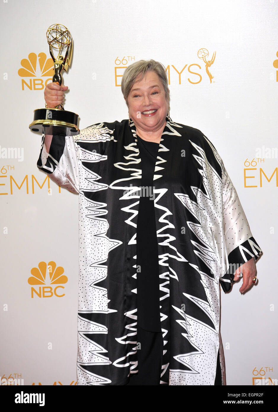 LOS ANGELES, CA - AUGUST 25, 2014: Kathy Bates at the 66th Primetime ...