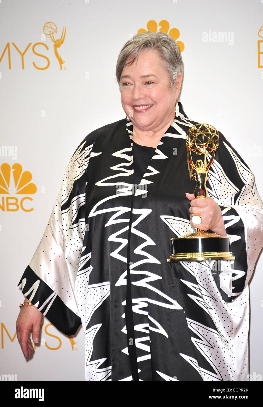 LOS ANGELES, CA - AUGUST 25, 2014: Kathy Bates at the 66th Primetime ...
