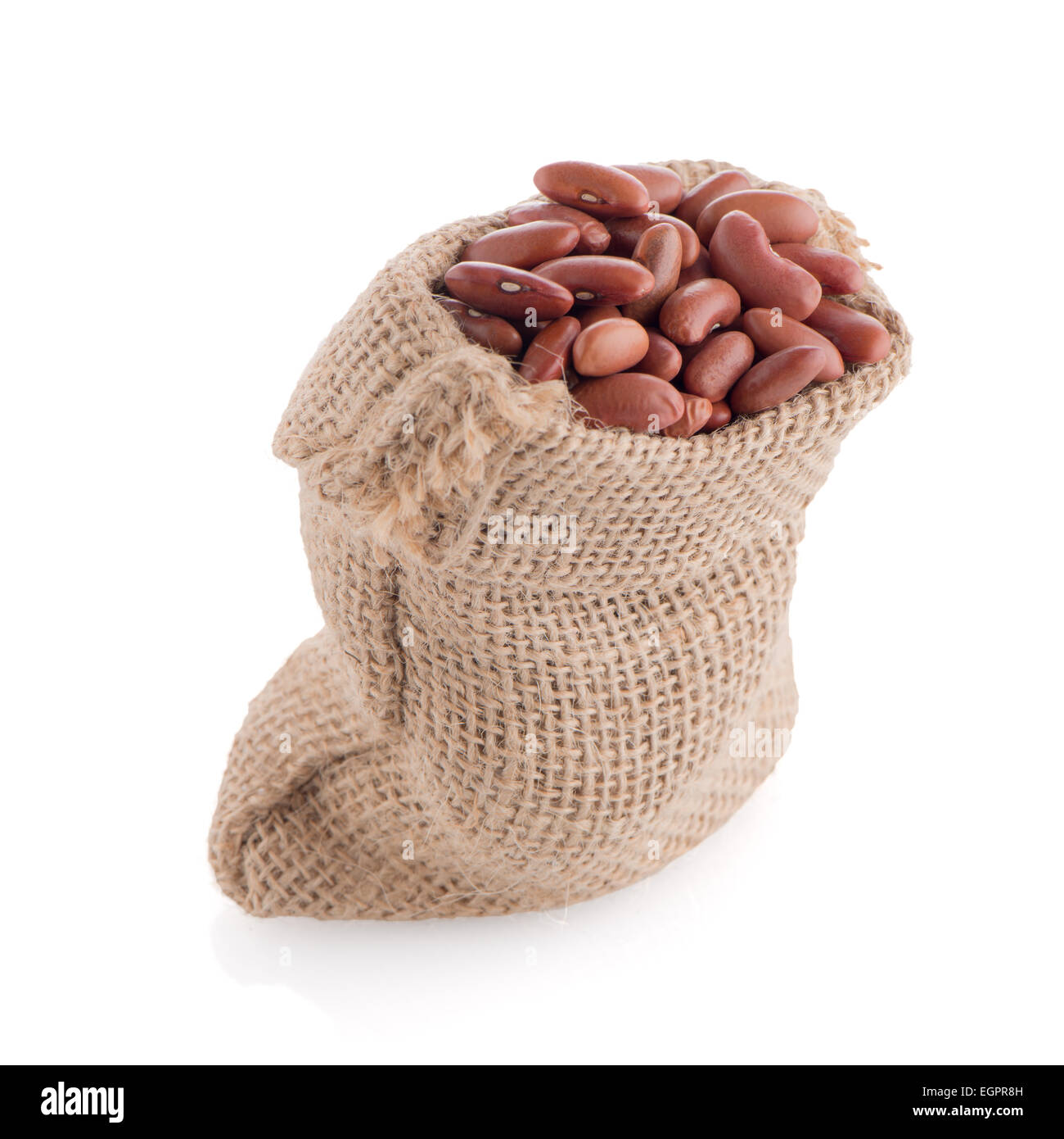 Red beans bag isolated on white background Stock Photo - Alamy