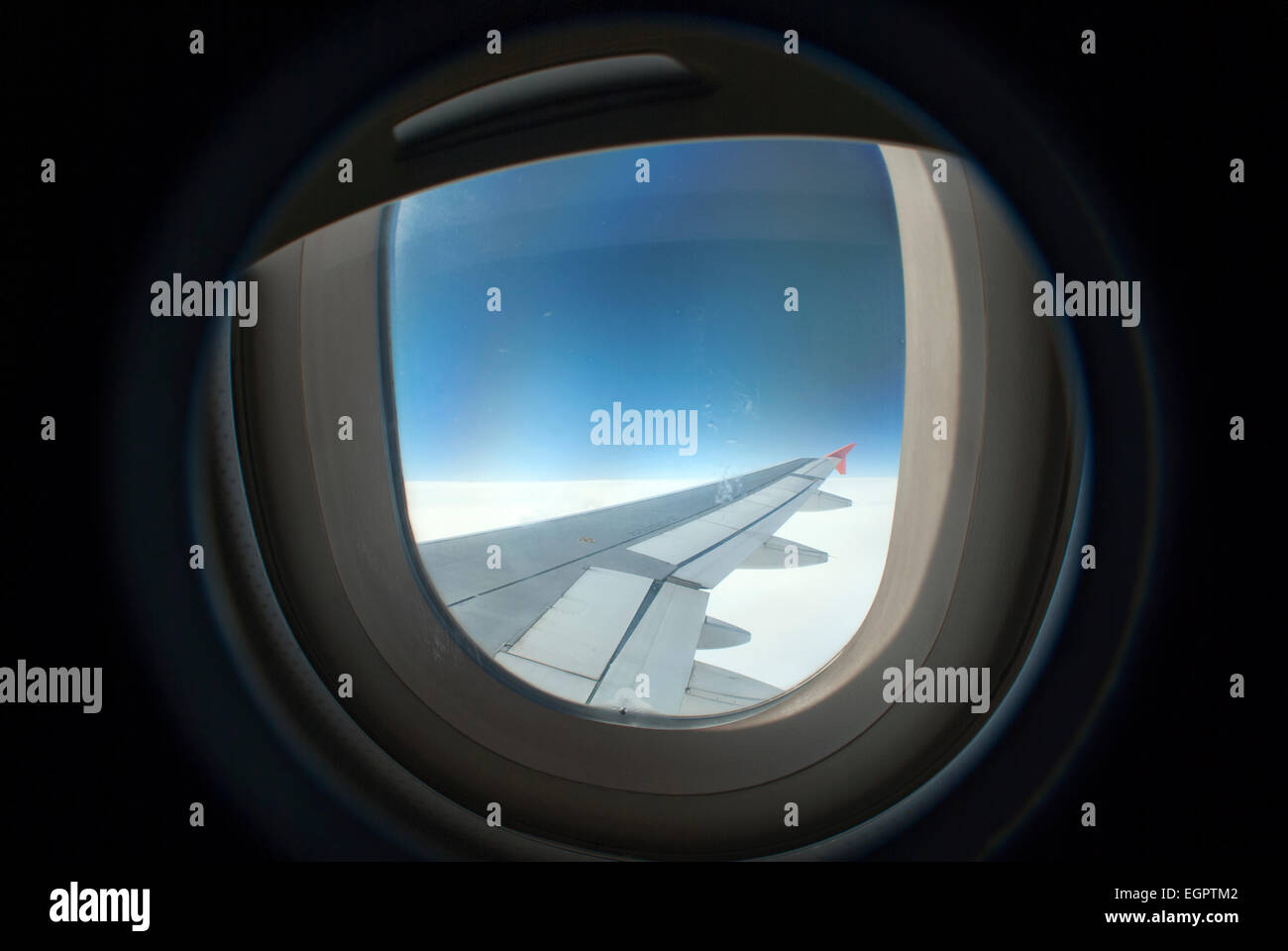 airplane window, aerial view Stock Photo - Alamy