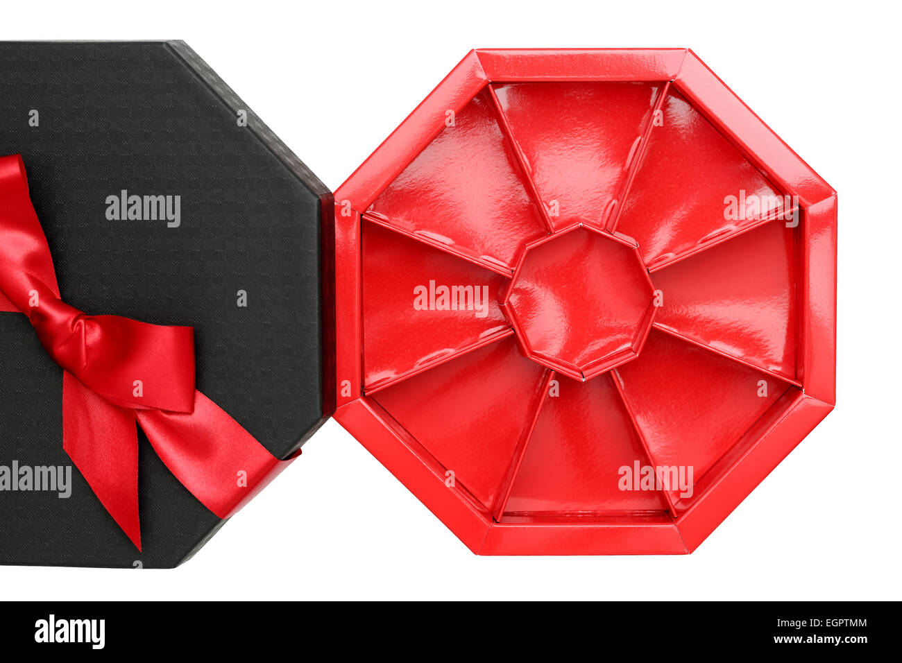 opened gift box isolated on white background Stock Photo - Alamy