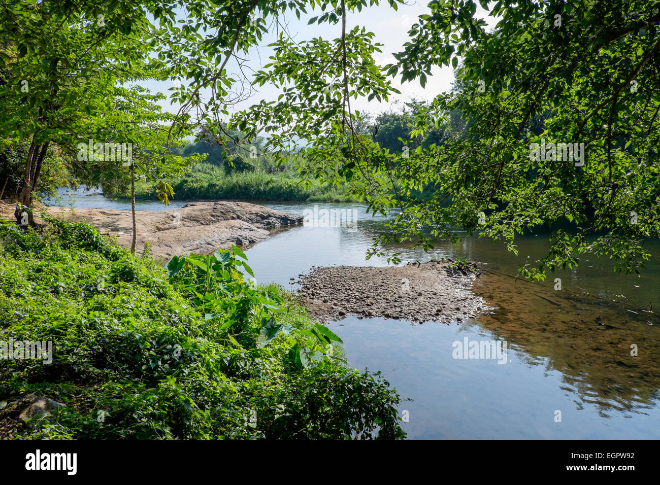landscape with river in Nakhon Nayok Province, Thailand Stock Photo - Alamy