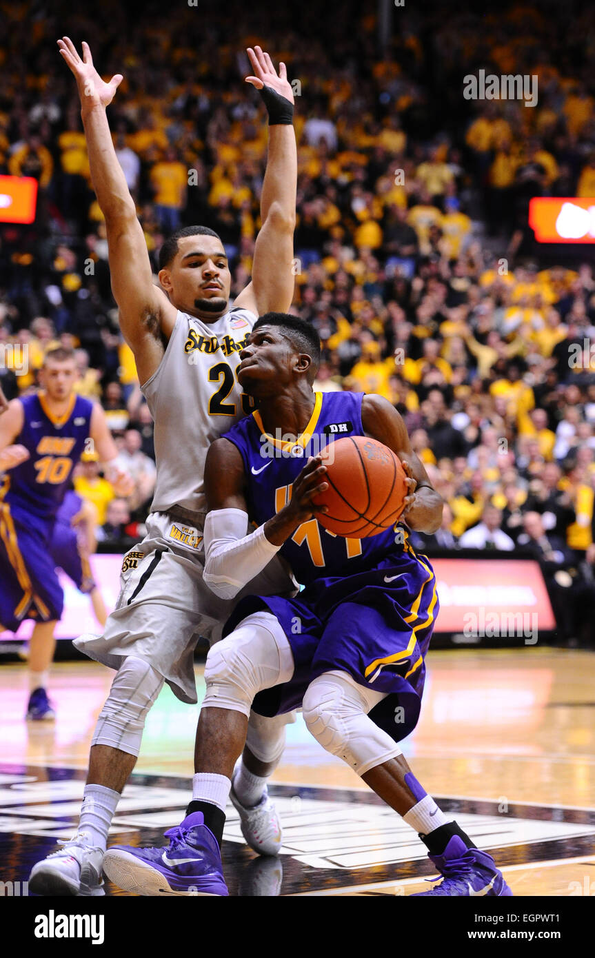 Wichita, Kansas, USA. 28th Feb, 2015. Northern Iowa Panthers guard Wes ...