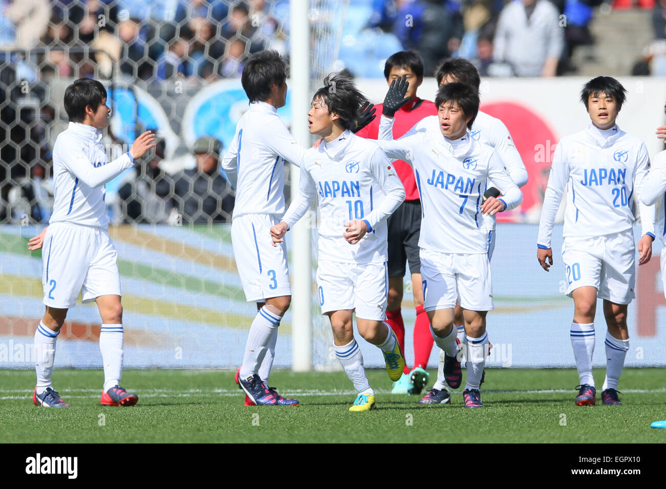 Kanagawa, Japan. 28th Feb, 2015. Japan High-school Selection team group Football/Soccer : NEXT ...