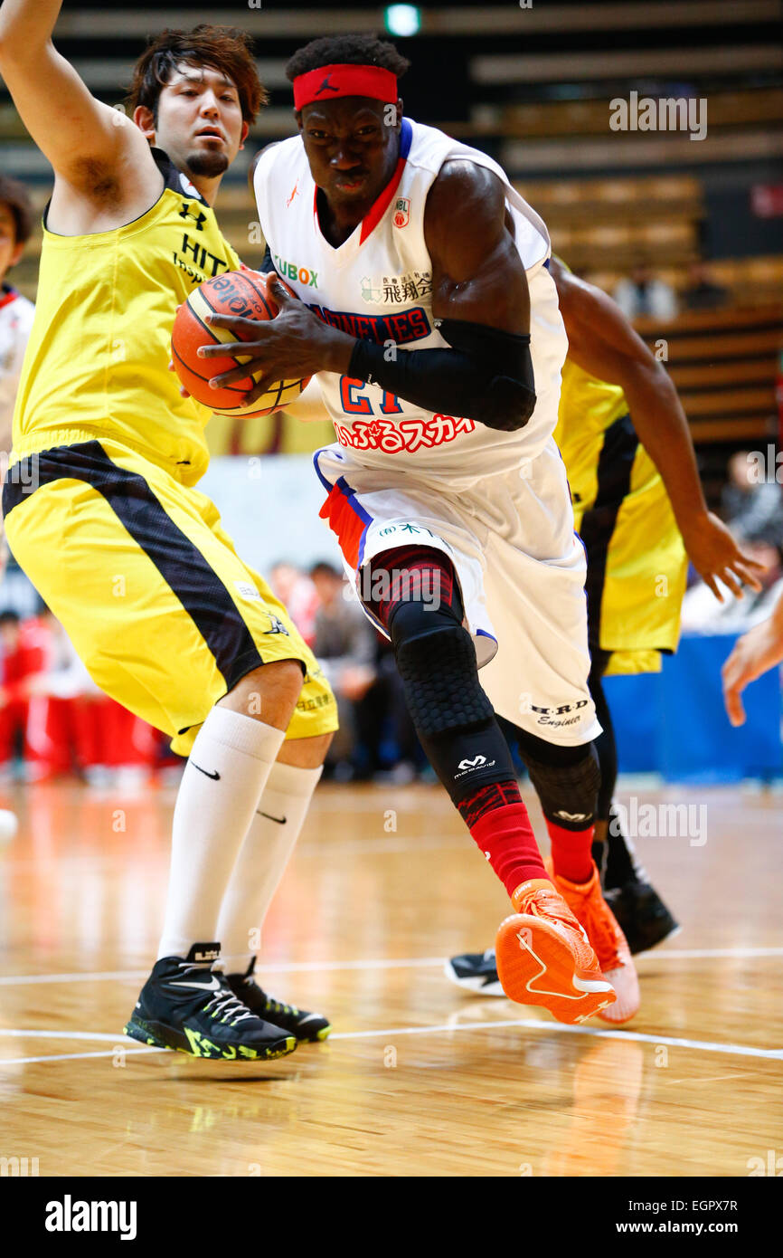 Ota-City General Gymnasium, Tokyo, Japan. 28th Feb, 2015. Pape Mour ...