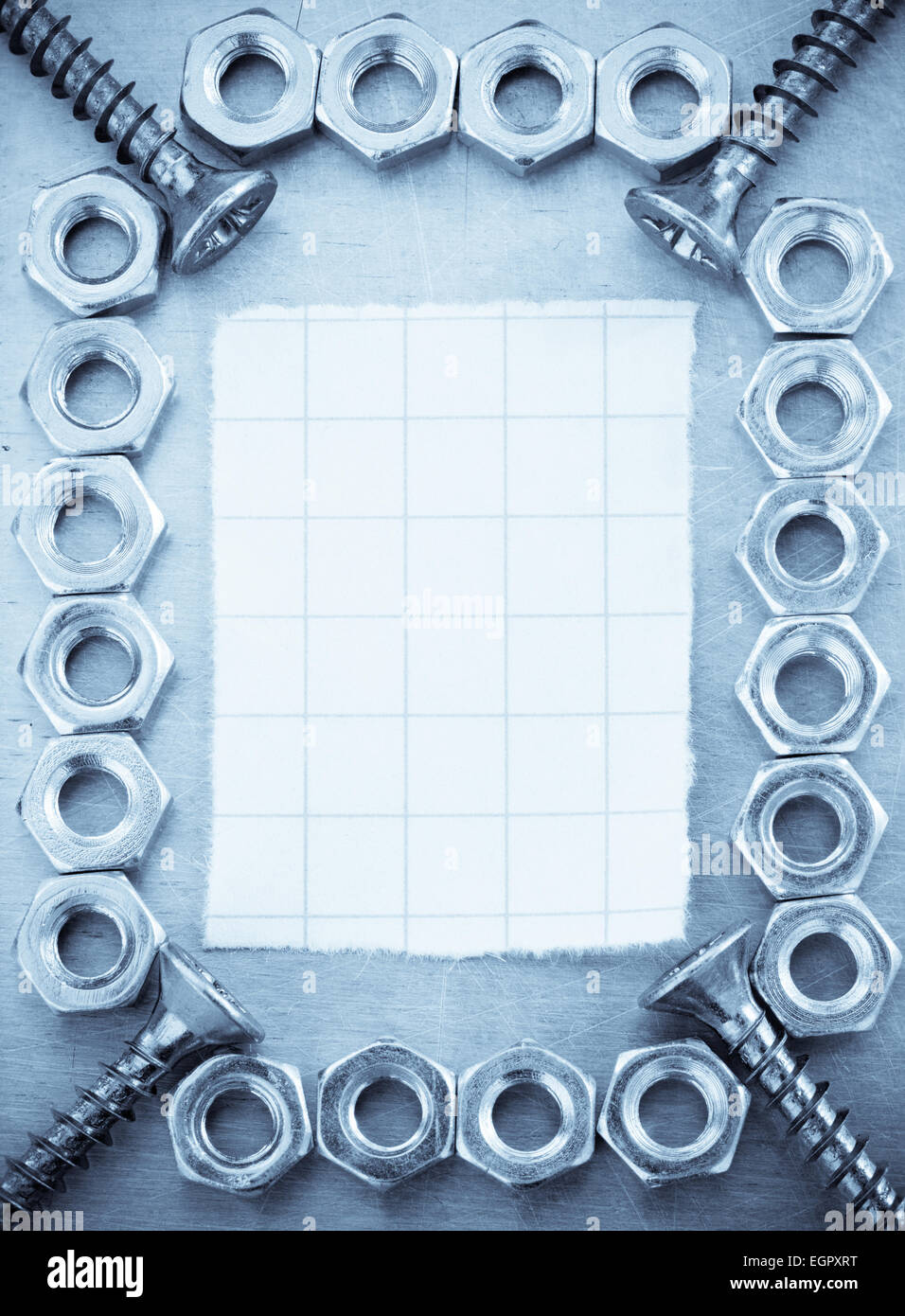 hardware tools at metal background texture Stock Photo - Alamy