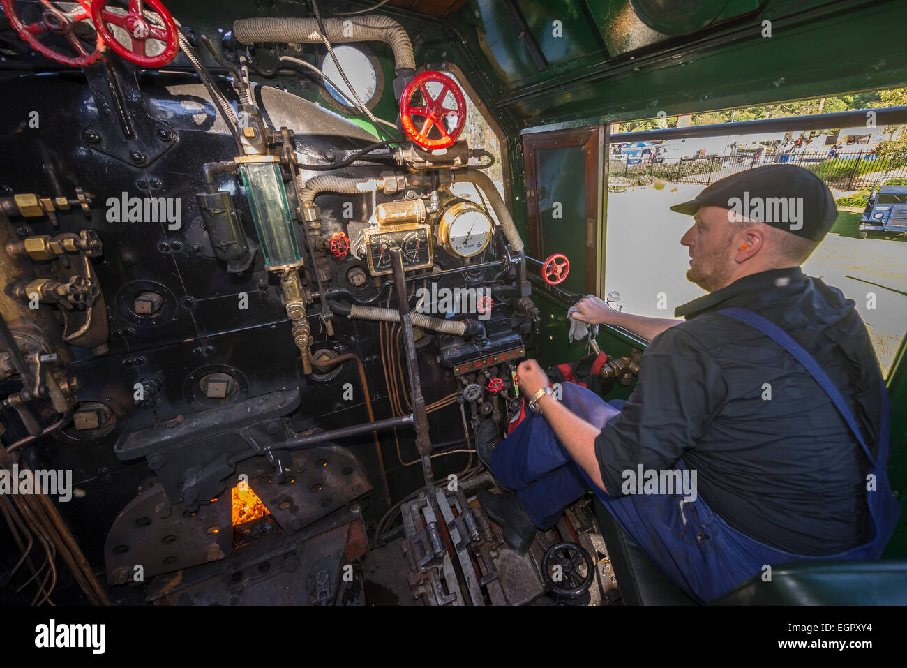 Inside cab steam locomotive seen hi-res stock photography and images ...