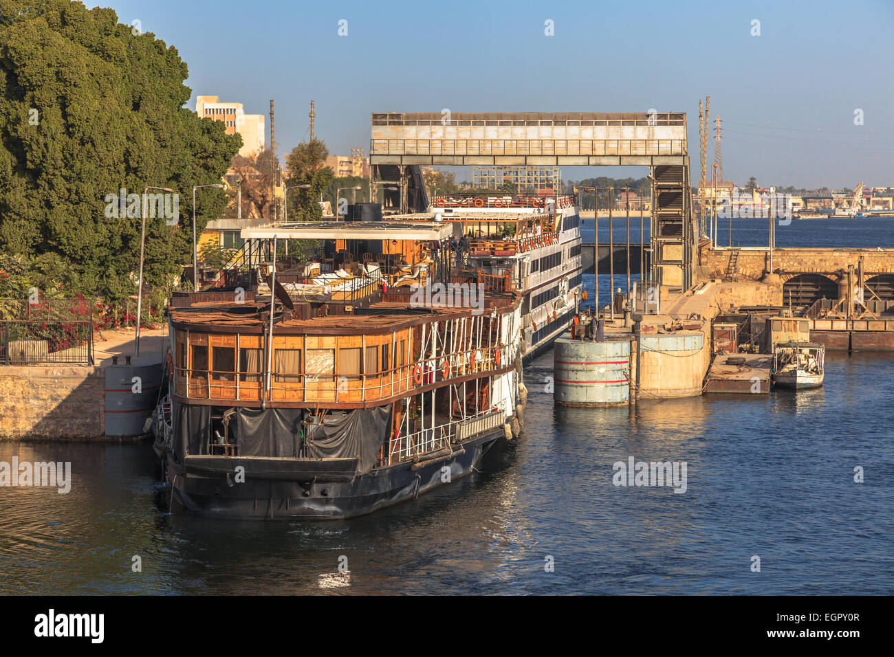 Esna Lock is a device for raising or lowering boats between stretches ...