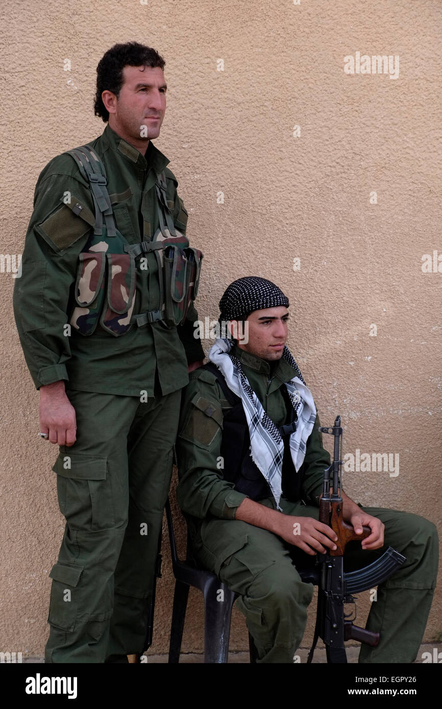 Fighters of the Kurdish People's Protection Units YPG in Al Hasakah or ...