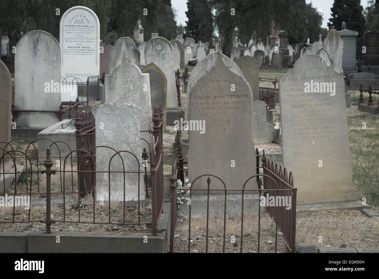 Old Disheveled Graves Melbourne General Cemetery Stock Photo - Alamy