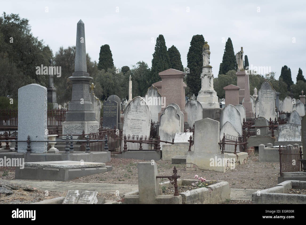 Old Disheveled Graves Melbourne General Cemetery Stock Photo - Alamy