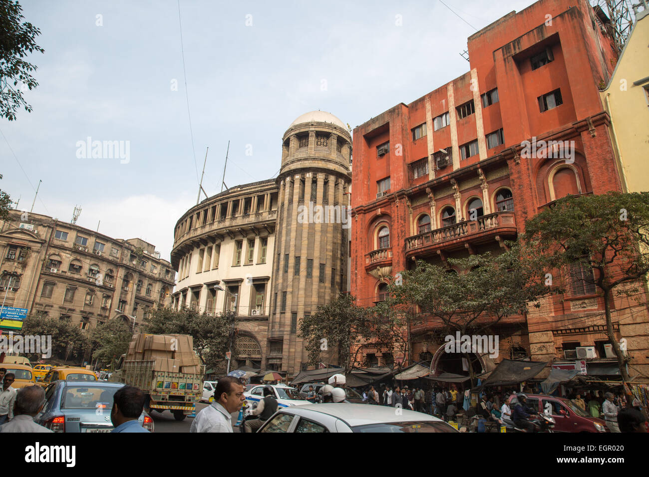 Facade of a high building, Calcutta , Kolkata Stock Photo - Alamy