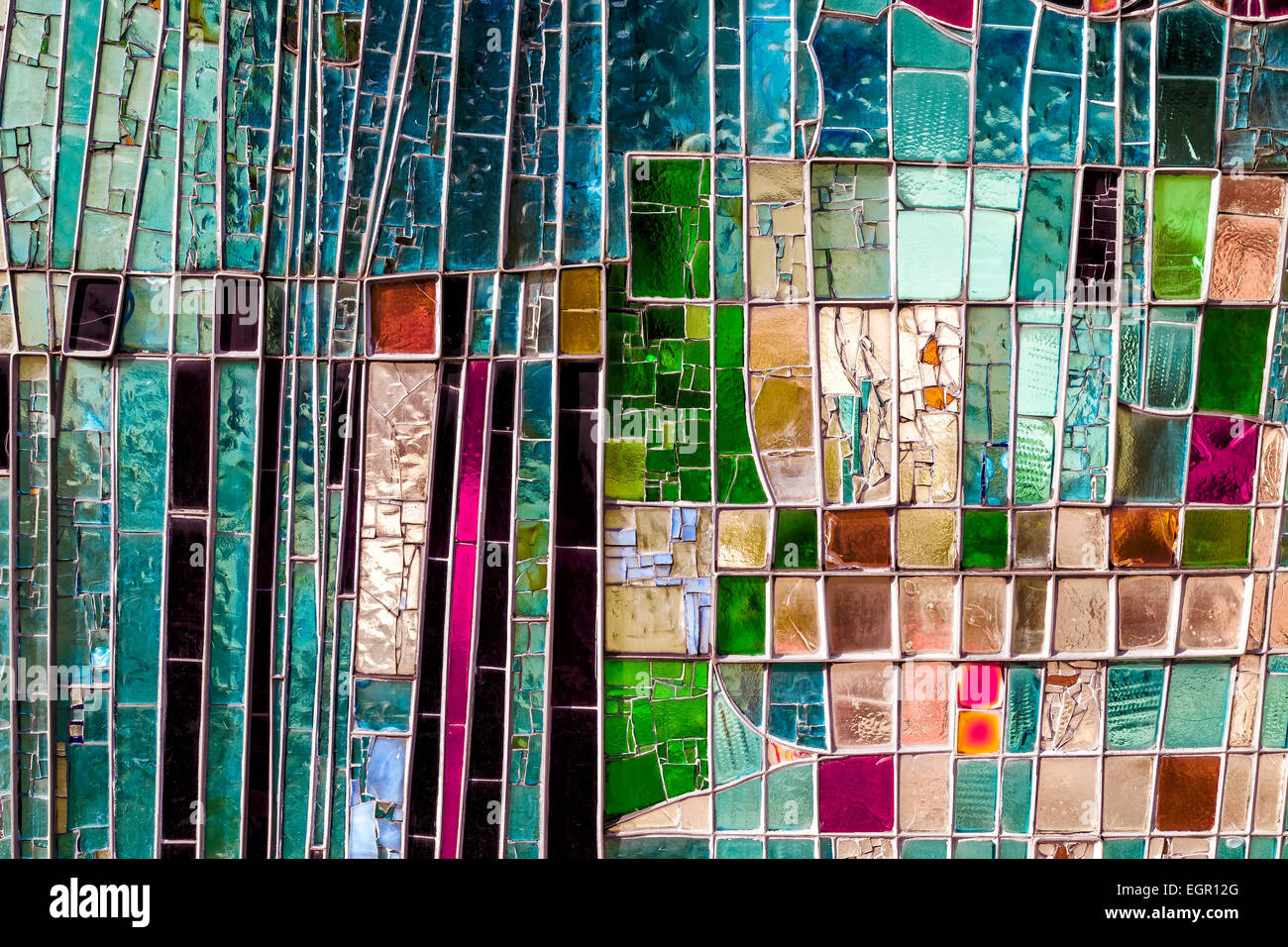 Detail of a Stained Colorful Window. Abstract Texture Background Stock ...