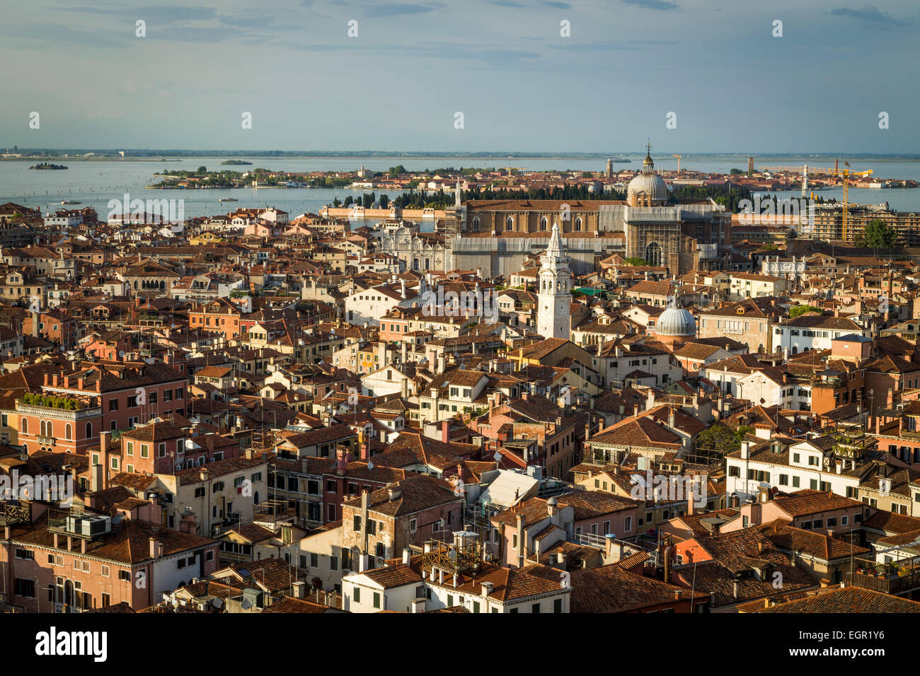 Aerial View of Venice with the Lagoon Stock Photo - Alamy
