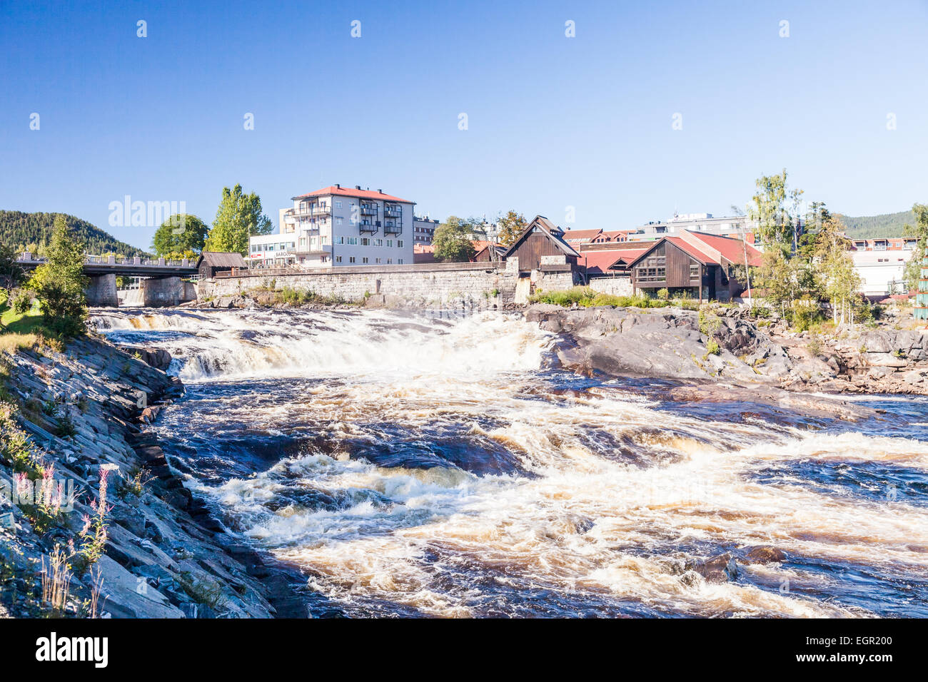 Kongsberg Nybrufoss waterfall Stock Photo - Alamy