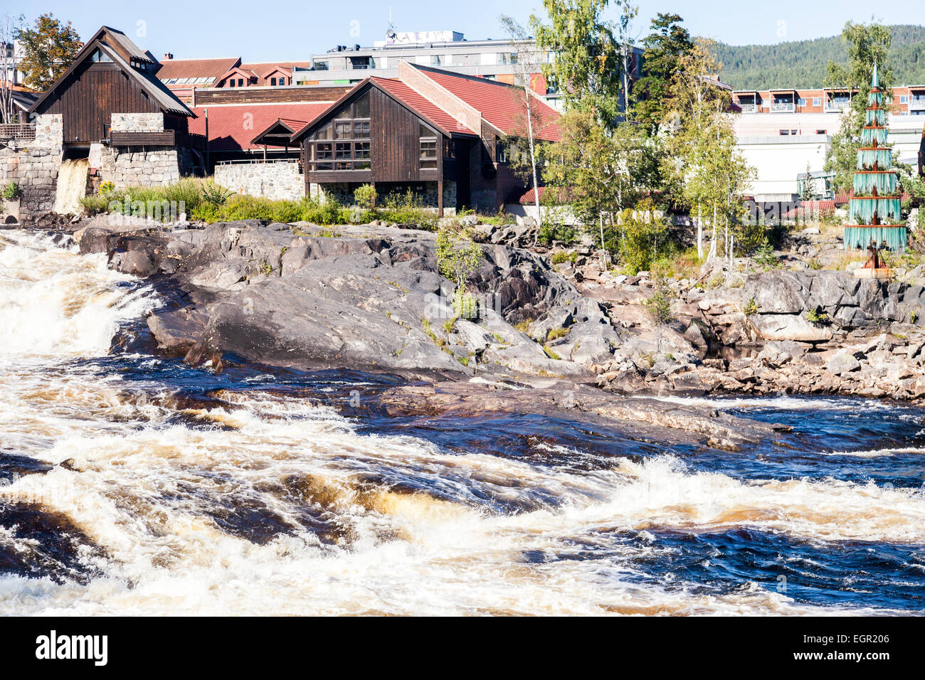 Kongsberg Nybrufoss waterfall Stock Photo - Alamy