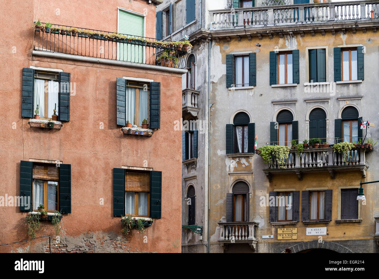 Traditional Houses in Venice, Italy Stock Photo - Alamy