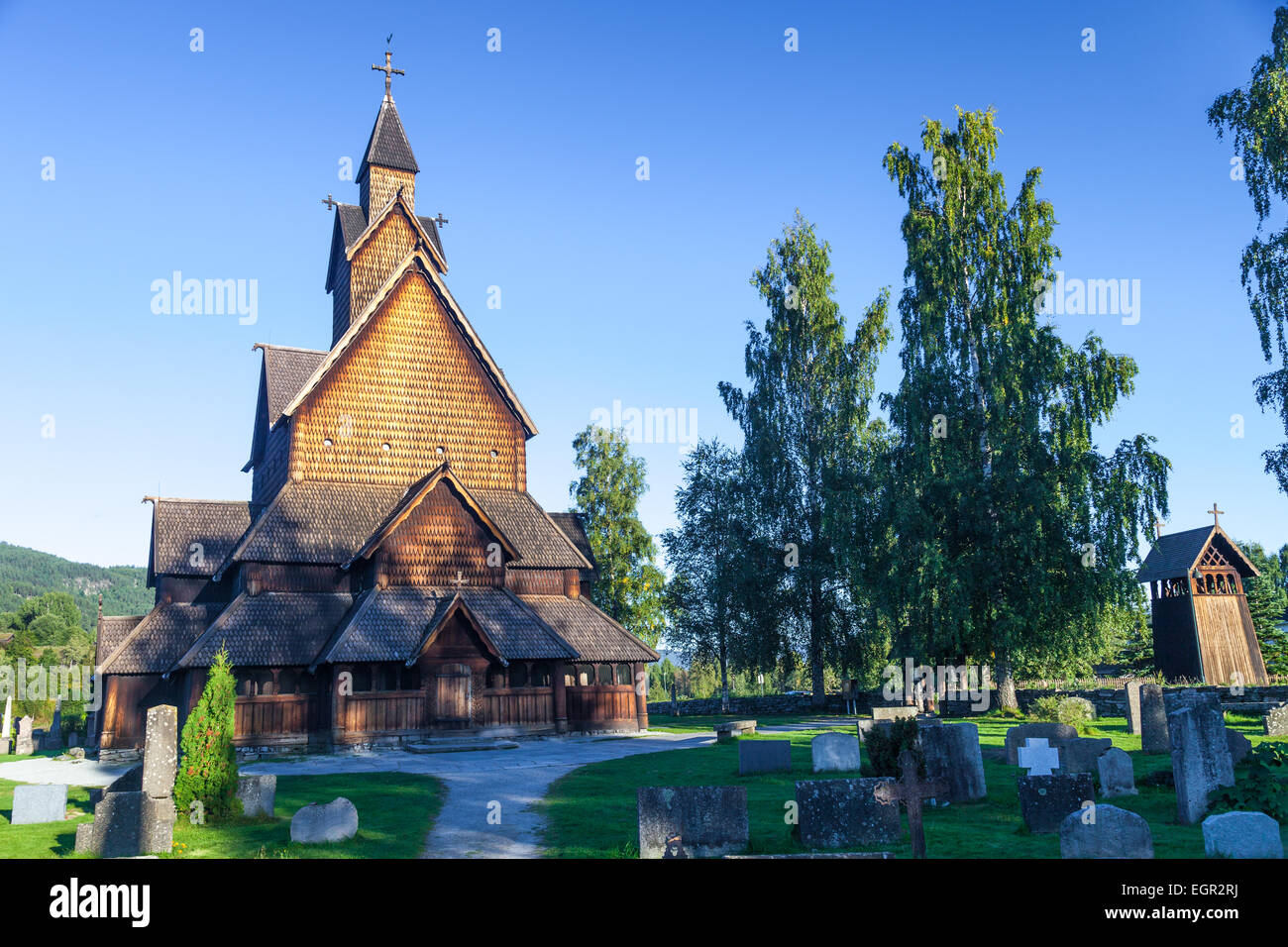 Heddal stave church Stock Photo - Alamy