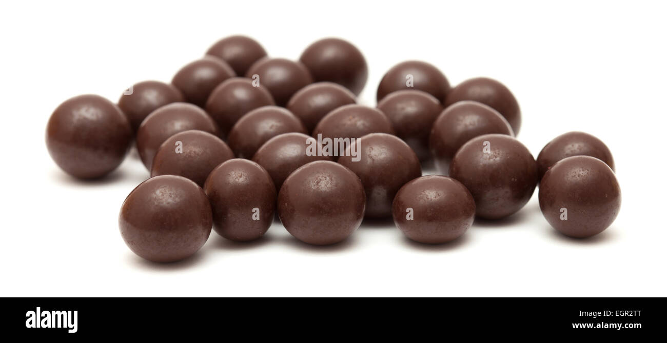 chocolate dragees isolated Stock Photo - Alamy