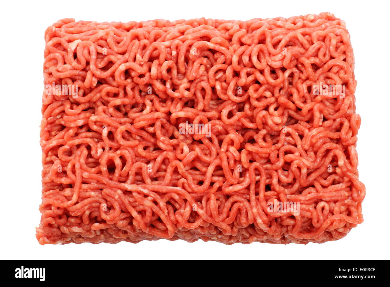 Beef minced meat, top view, isolated Stock Photo - Alamy