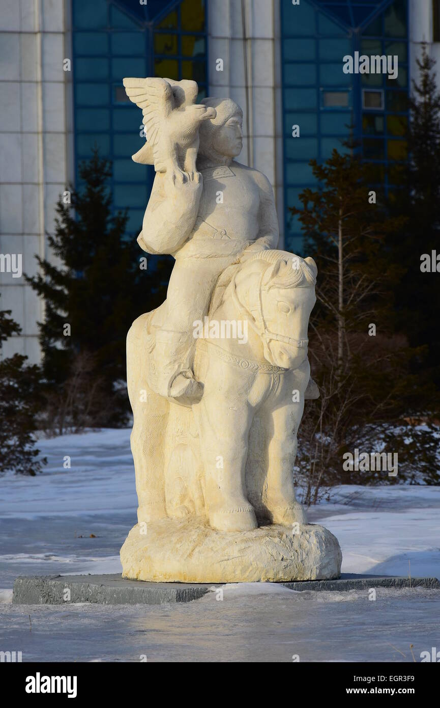 A statue in the streets of Astana, capital of Kazakhstan Stock Photo ...