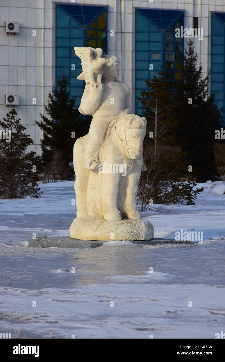 A statue in the streets of Astana, capital of Kazakhstan Stock Photo ...