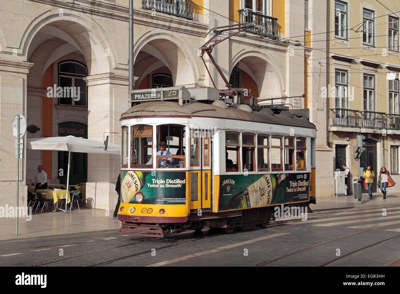 No 25 tram in Lisbon (Lisboa) Portugal Stock Photo - Alamy