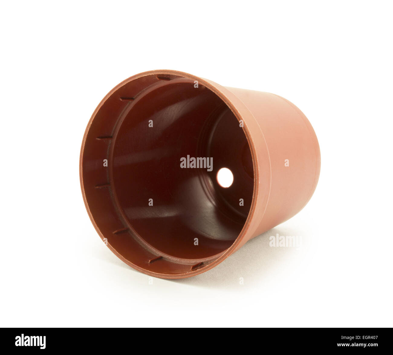 plastic disposable container flowerpot brown Stock Photo - Alamy