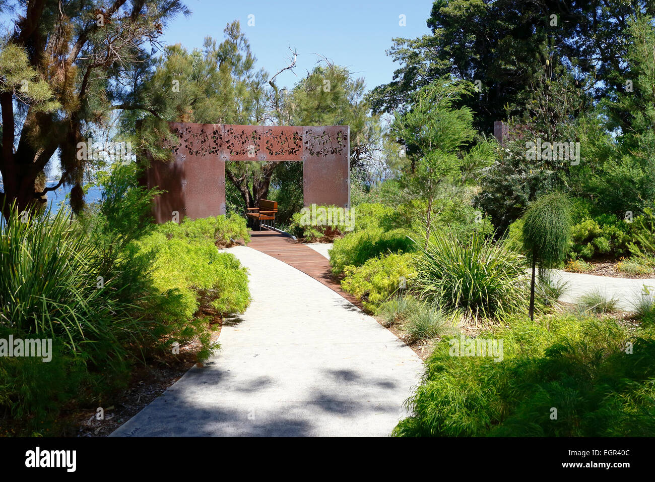 The Place of Reflection in Kings Park, Perth. Western Australia Stock ...