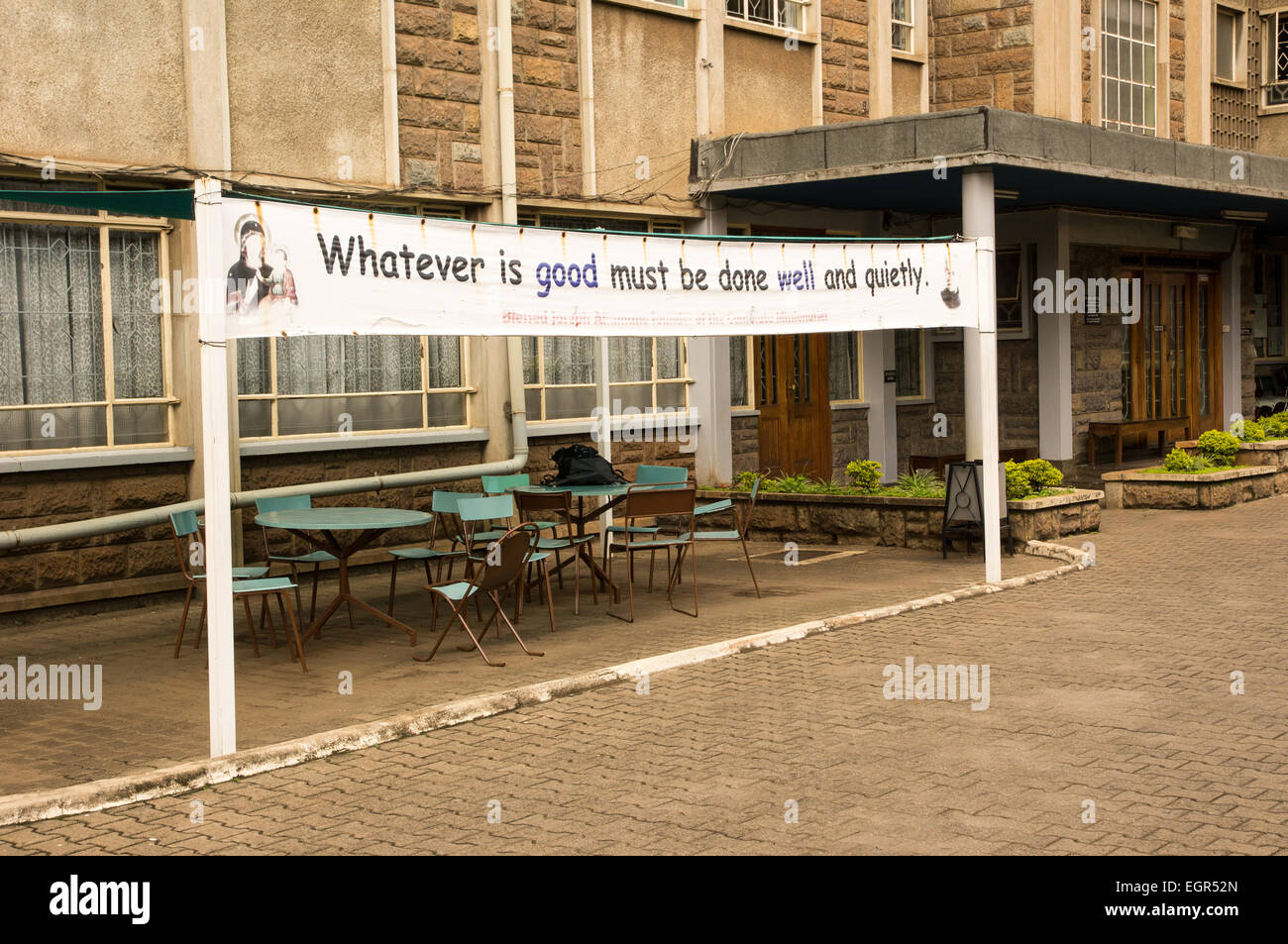 "whatever is good must be done well and quietly" Flora Hostel, Nairobi ...