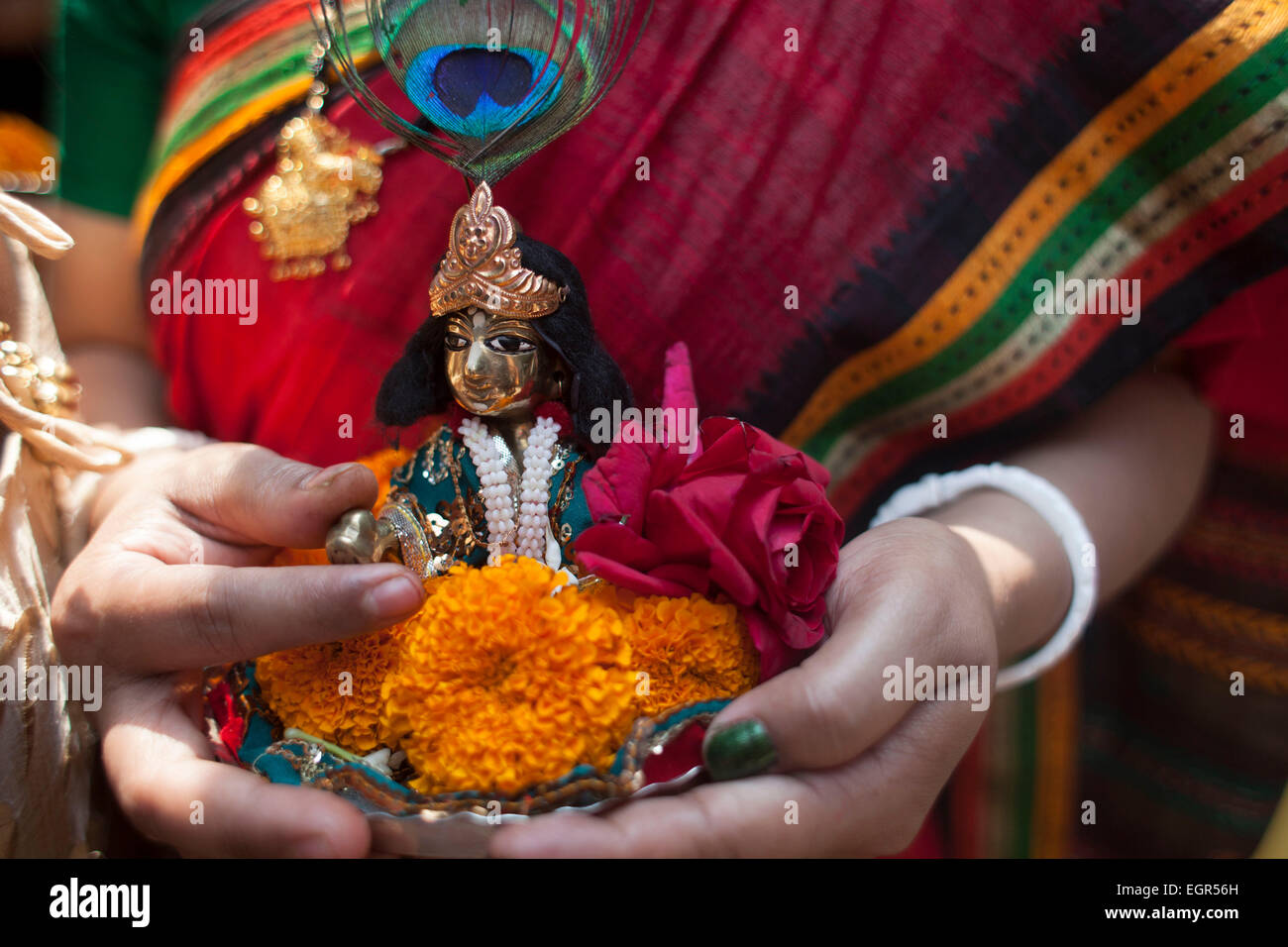 Hindu festive 'Gopal Puja' held in Old Dhaka,bangladesh.'Gopal' is the ...