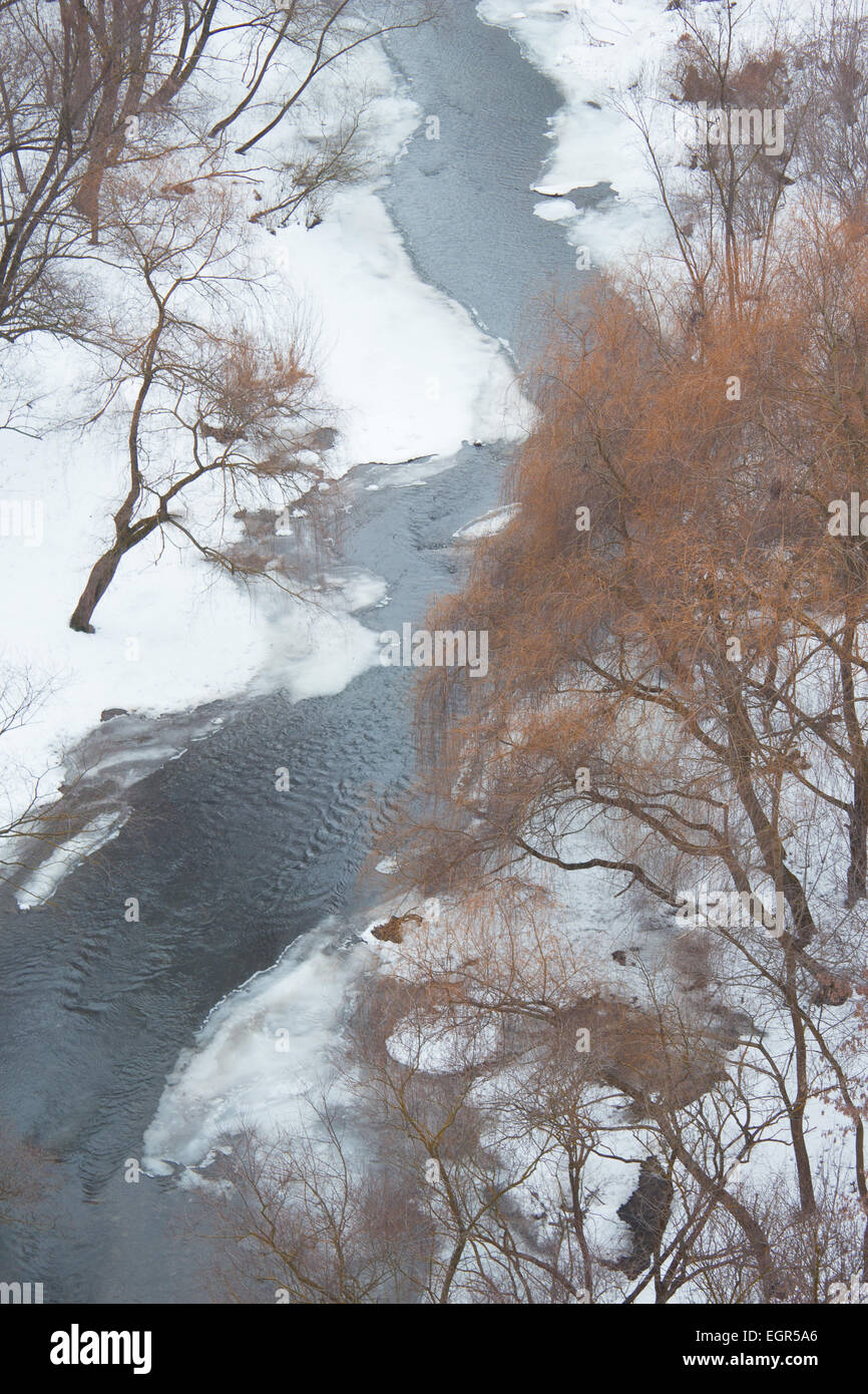 river and the coast in the snow in winter Stock Photo - Alamy
