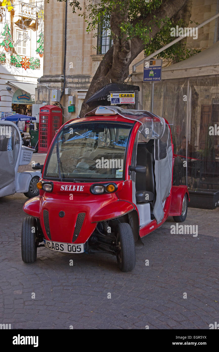 Electric tourist taxi, Valletta, Malta Stock Photo - Alamy