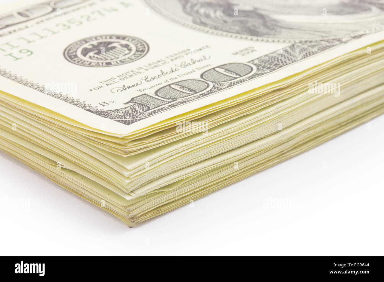 money, dollars isolated on white background Stock Photo - Alamy