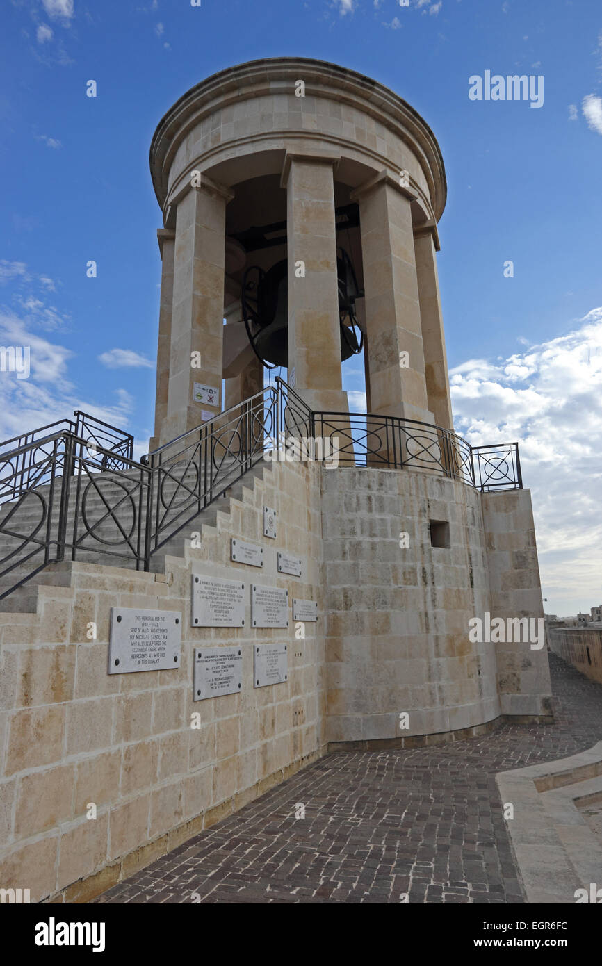 The Seige Bell Monument, Valletta, Malta Stock Photo - Alamy