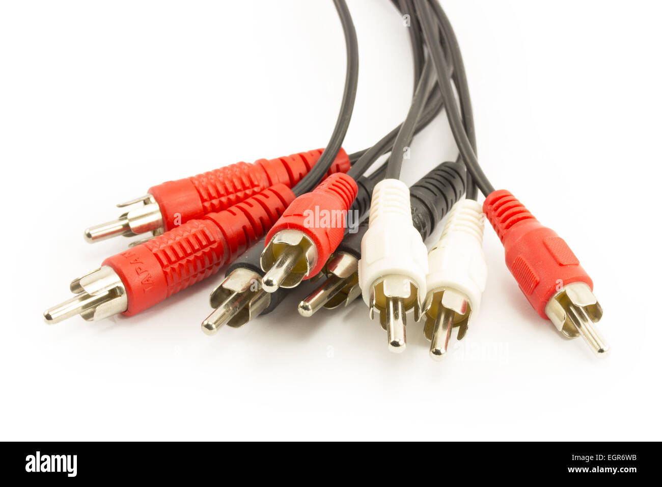 cable rca isolated on white background Stock Photo - Alamy
