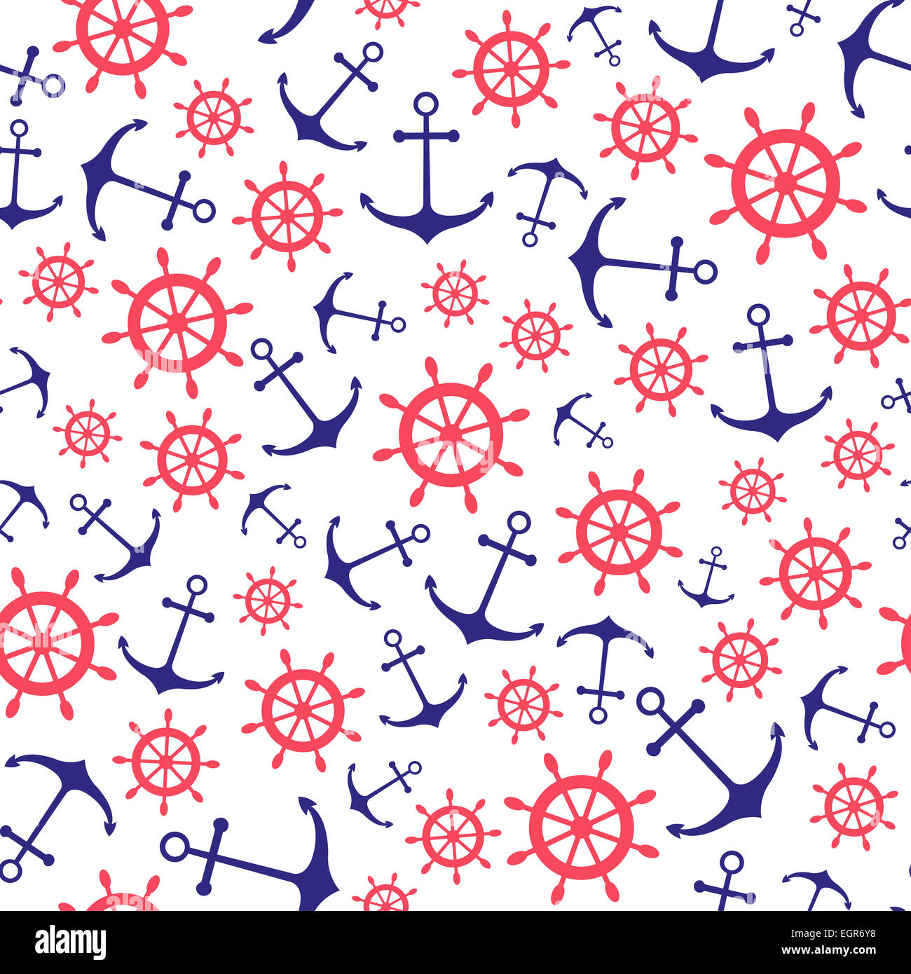 Seamless nautical pattern Stock Photo - Alamy
