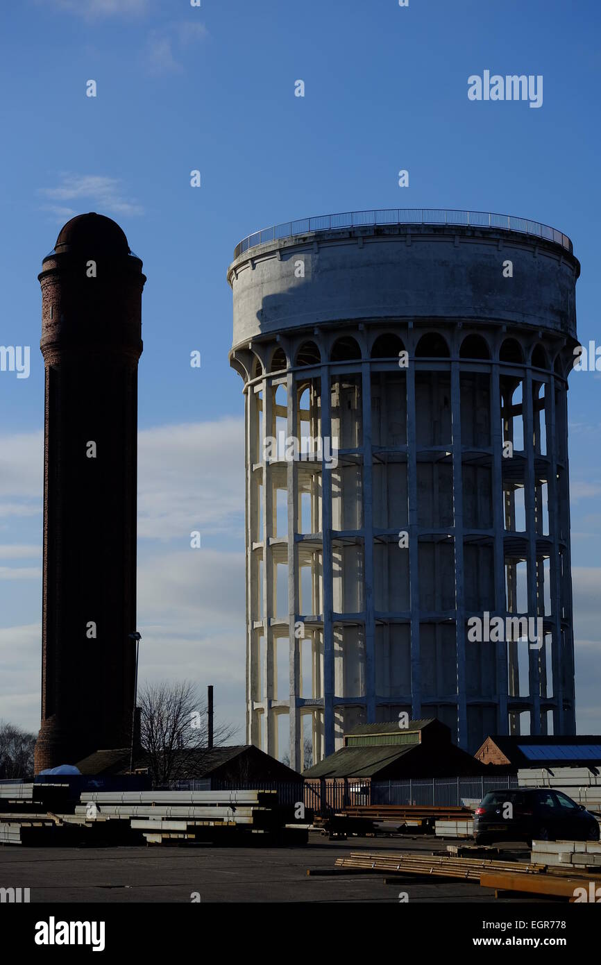 Goole water towers Stock Photo - Alamy