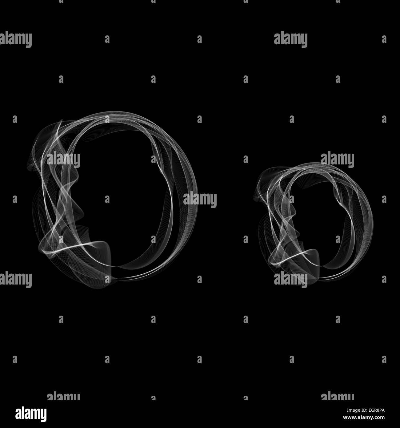 Smoke font. Letter O Stock Photo - Alamy