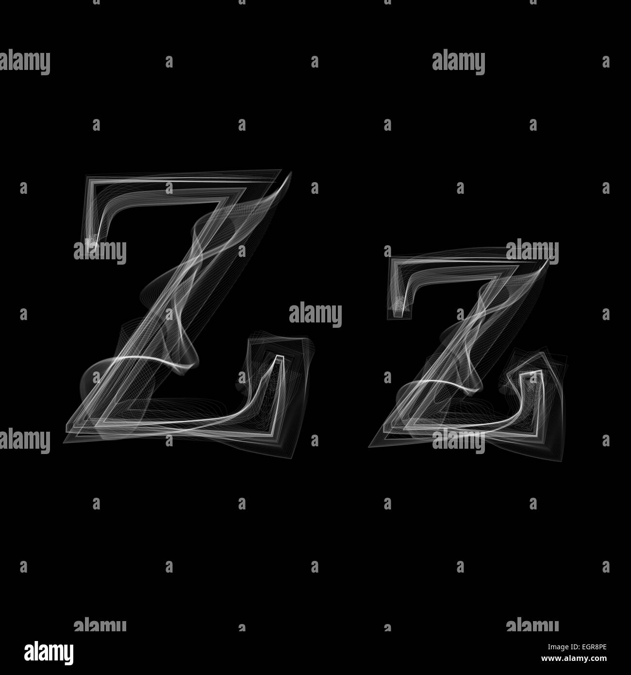 Smoke font. Letter Z Stock Photo - Alamy