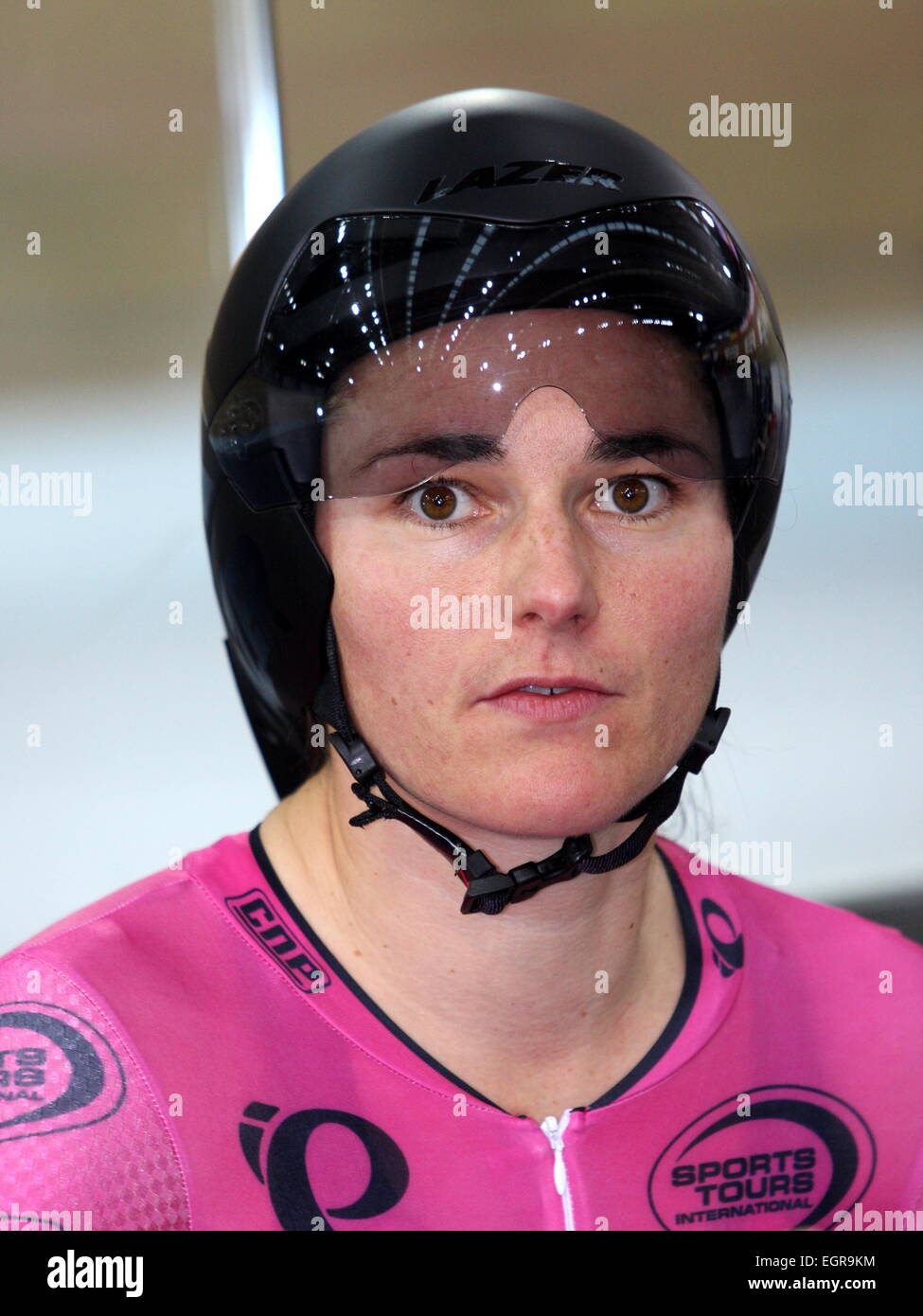 Lee Valley VeloPark, London, UK. 28th February 2015. Dame Sarah Storey ...