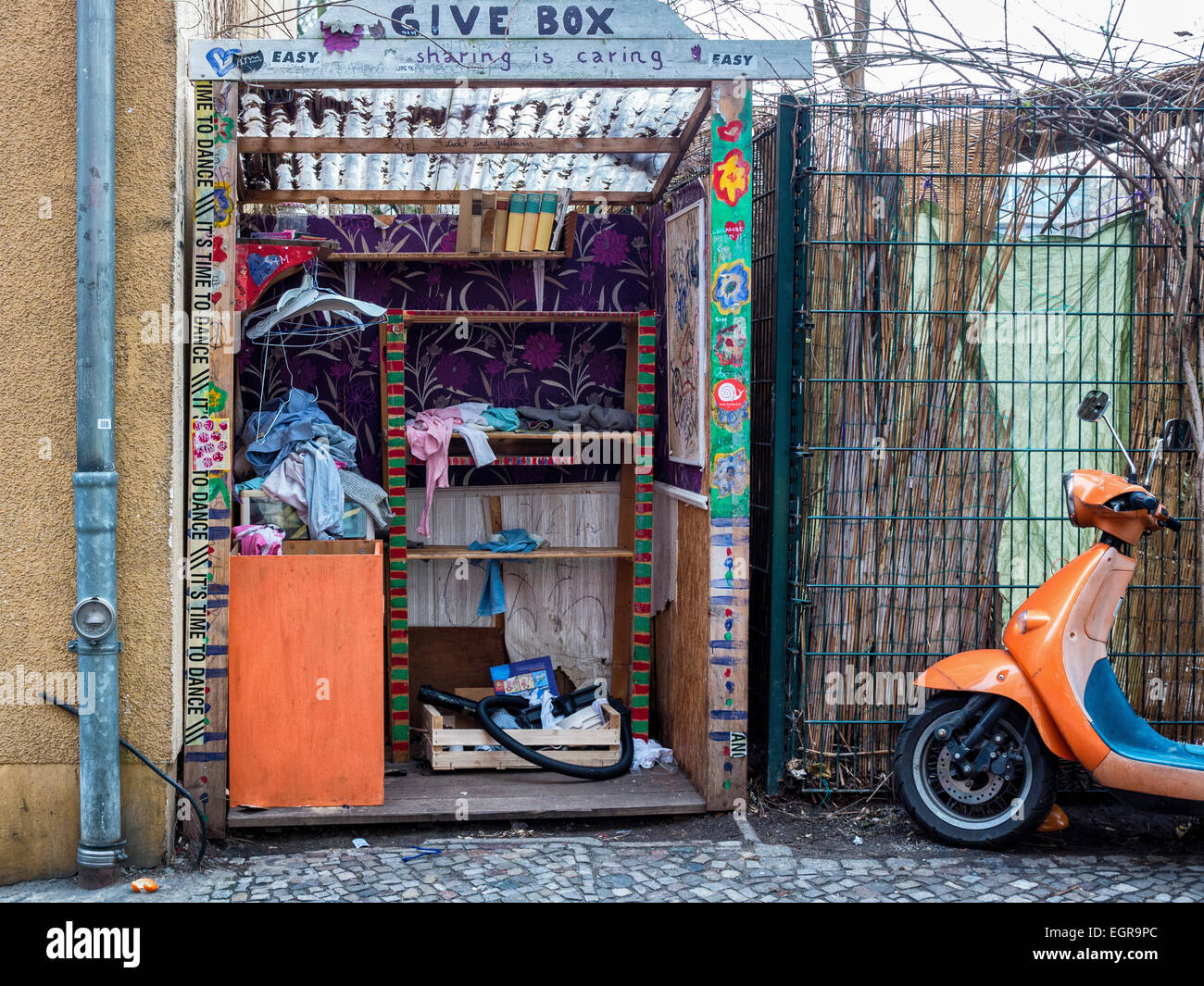 Berlin street charity box - a donations area to donate goods and ...