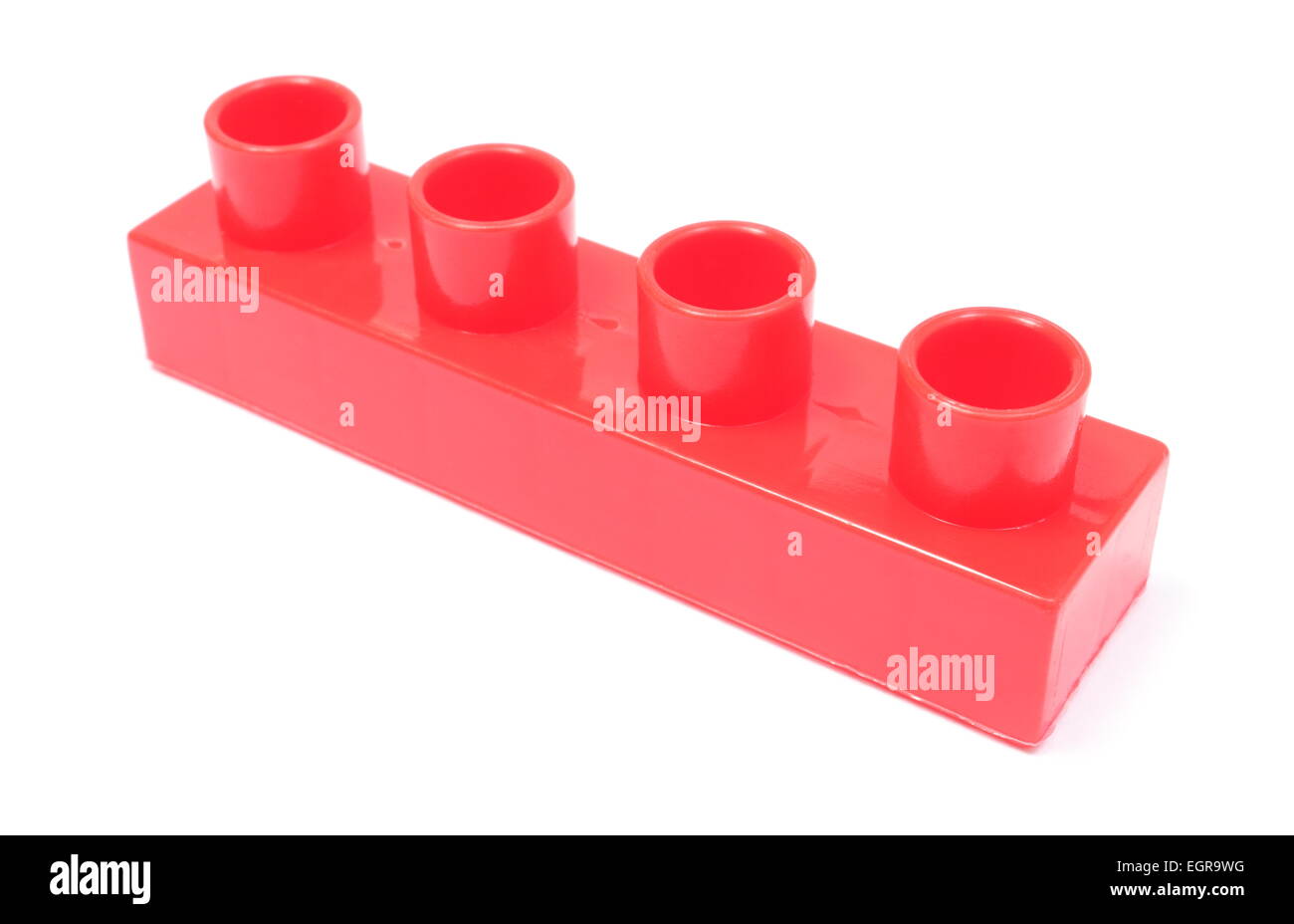 Closeup of red building block, building blocks for children. Isolated ...