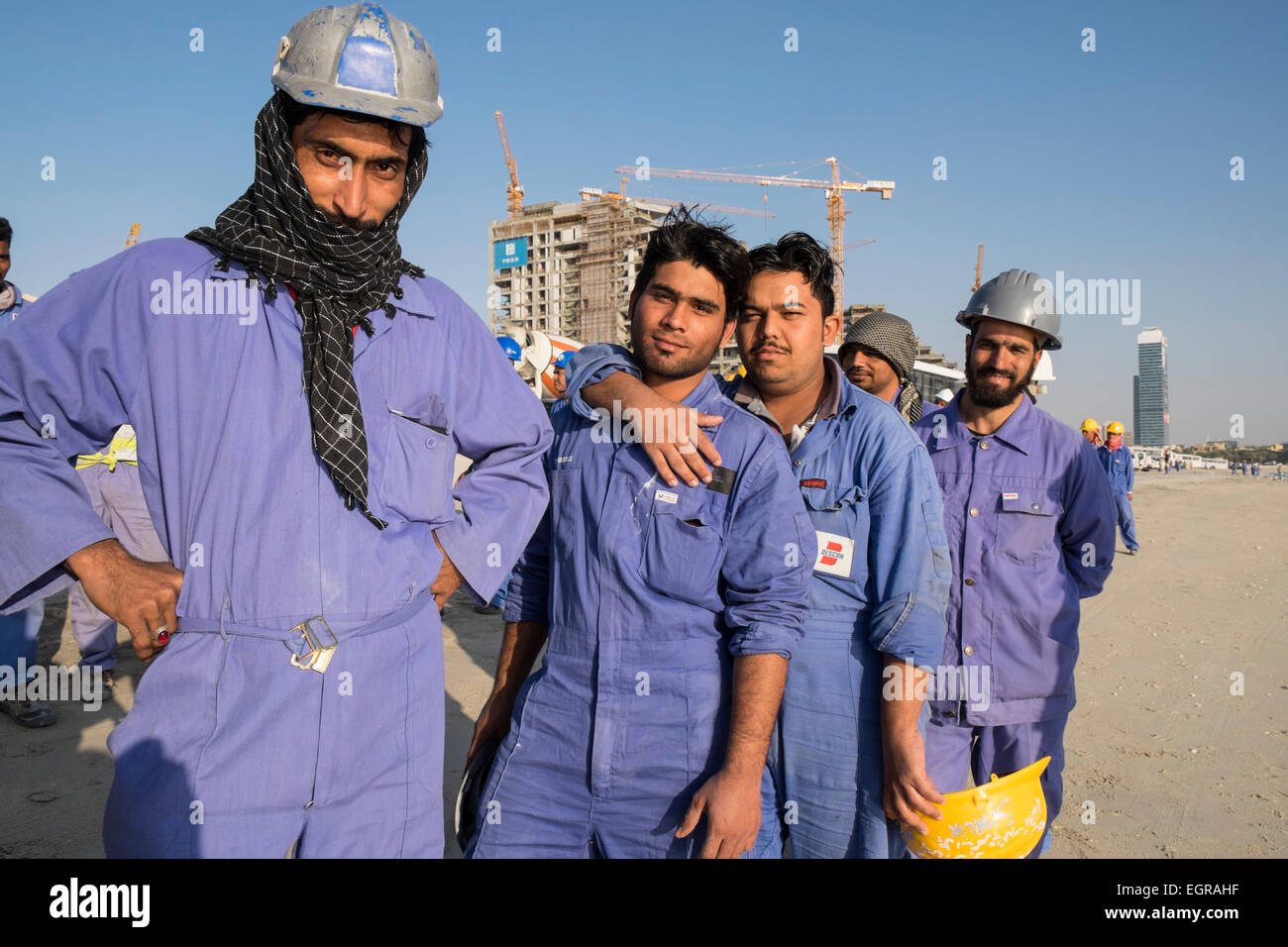 Construction site dubai workers bus hi-res stock photography and images ...